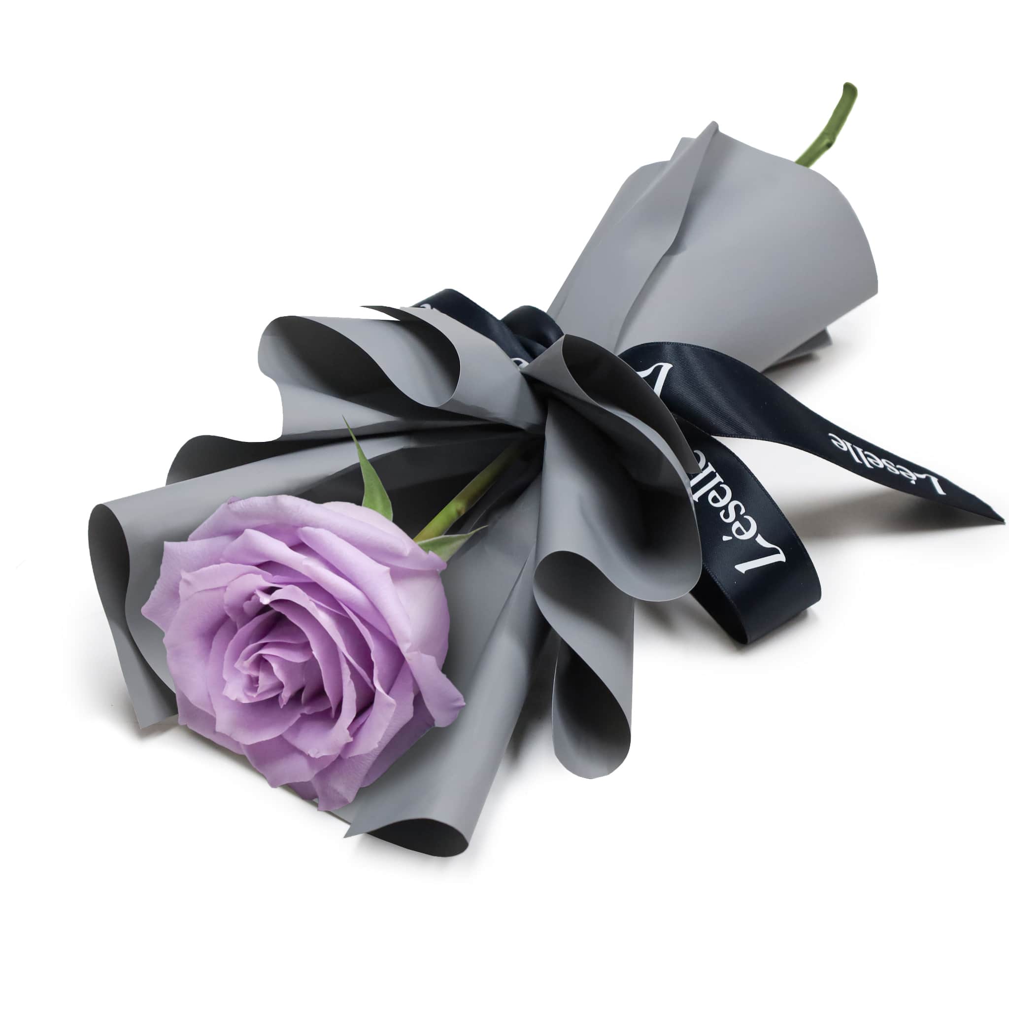 Single Lavender Roses Valentine's Day Artificial Rose Lifelike